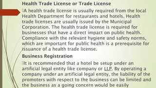 Types of Licences required for opening hotel business | PPT ...