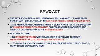 laws related to person with disability and protection of elderly | PPT