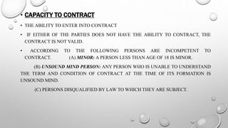 Elements of valid contracts | PPTX