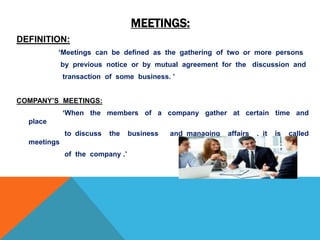 Meeting of the company | PPT