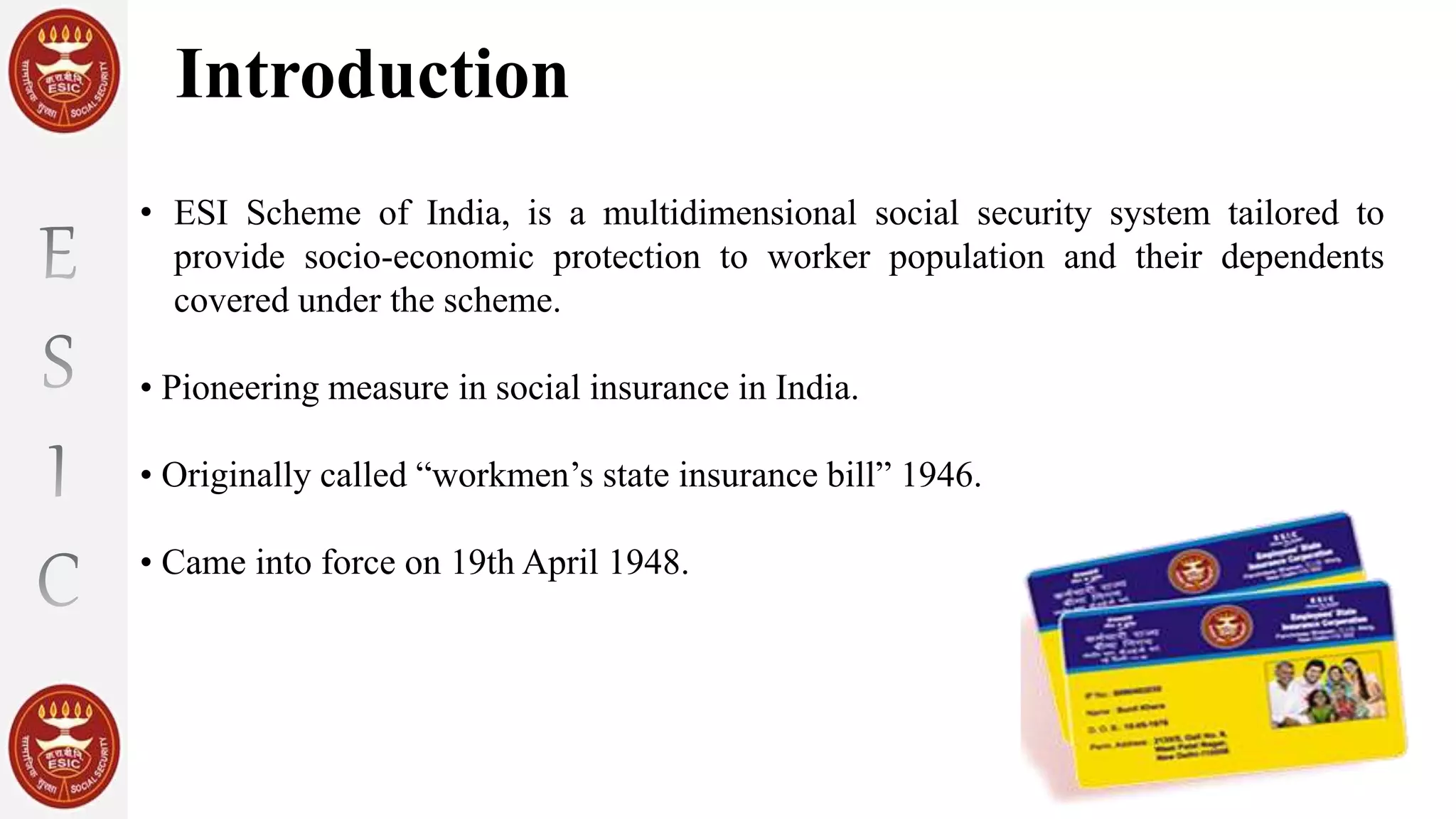 The Employees' State Insurance Act, 1948 | PPTX