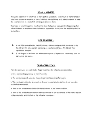 Law project wager | DOCX | Casinos & Gambling | Attractions