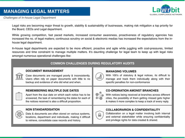 Legal Matter Management Solution | PDF | Legal Services Industry ...