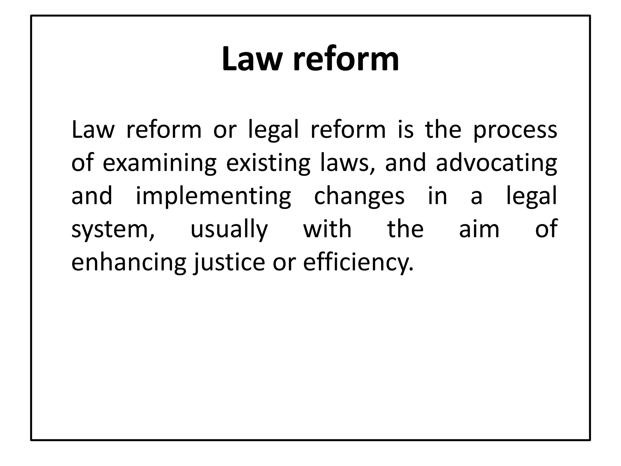 Law reform proposals Penology | PPTX