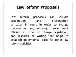 Law reform proposals Penology | PPTX