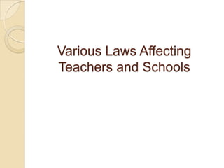 Laws related Education | PPTX