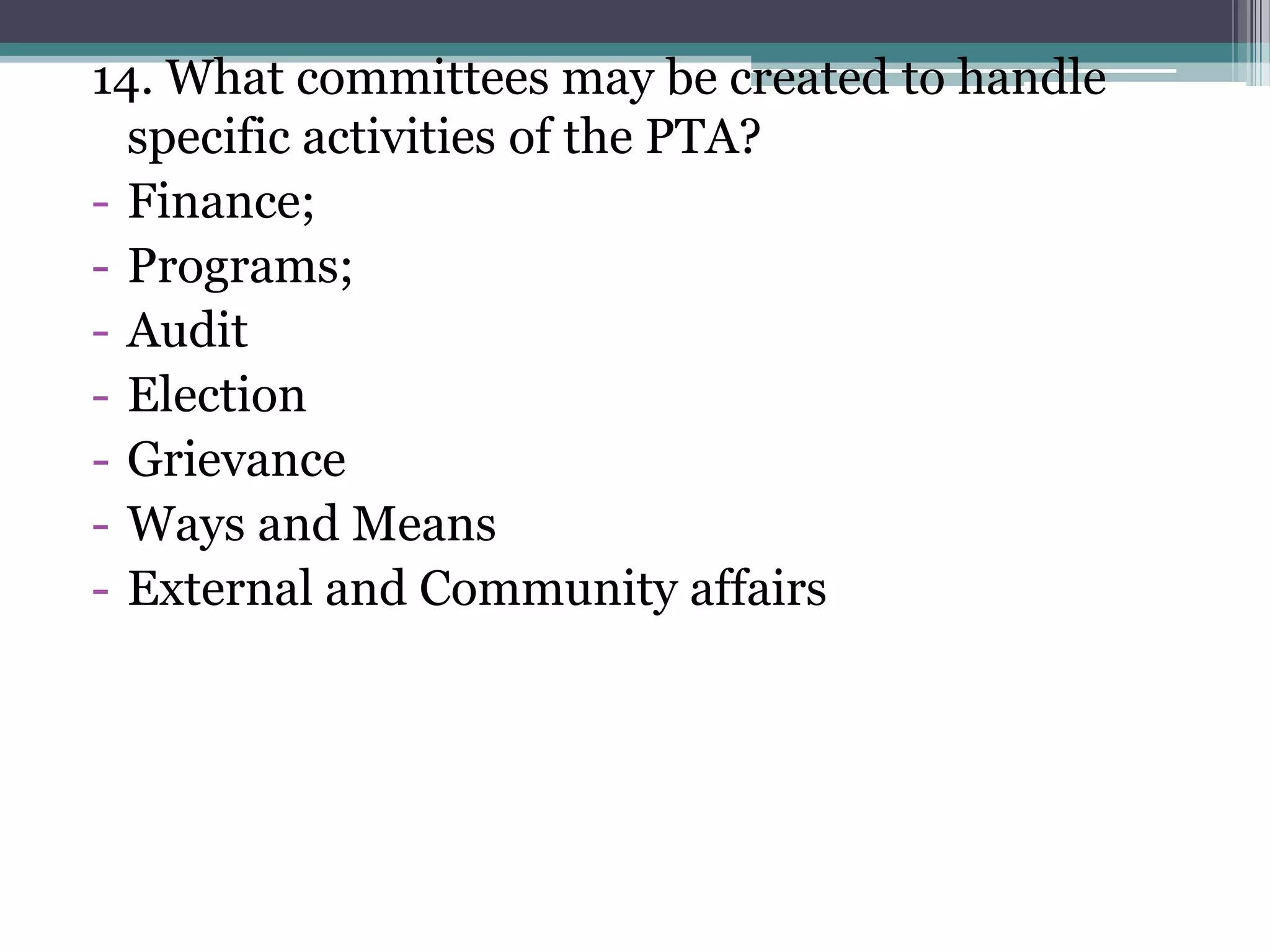 Law Related ( Guidelines on the PTA ) | PPTX