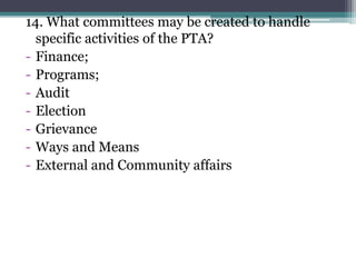 Law Related ( Guidelines on the PTA ) | PPTX