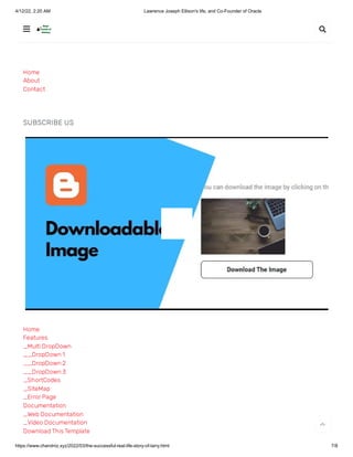 Lawrence Joseph Ellison's life, and Co-Founder of Oracle.pdf