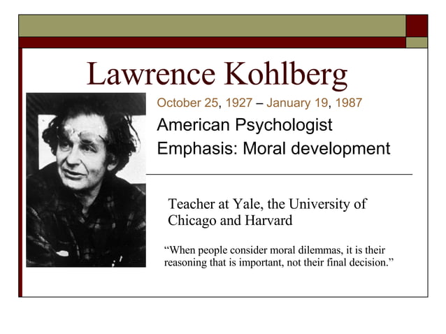 Lawrence Kohlberg | PPT