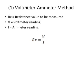 Law resistance measurement | PPTX