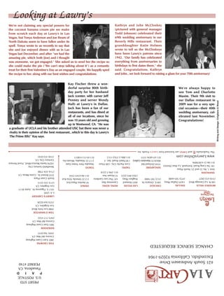 Lawry's Restaurants A La Cart Spring 2010 newsletter | PDF | Bars & Restaurants | Attractions