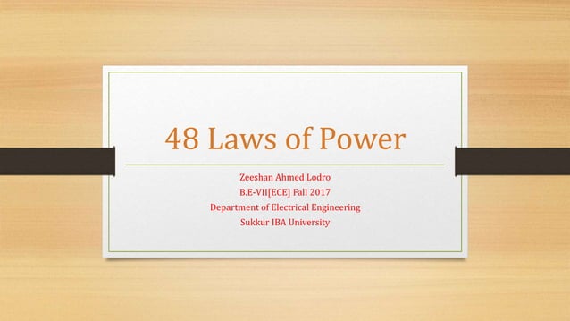 48 Laws of Power | PPTX