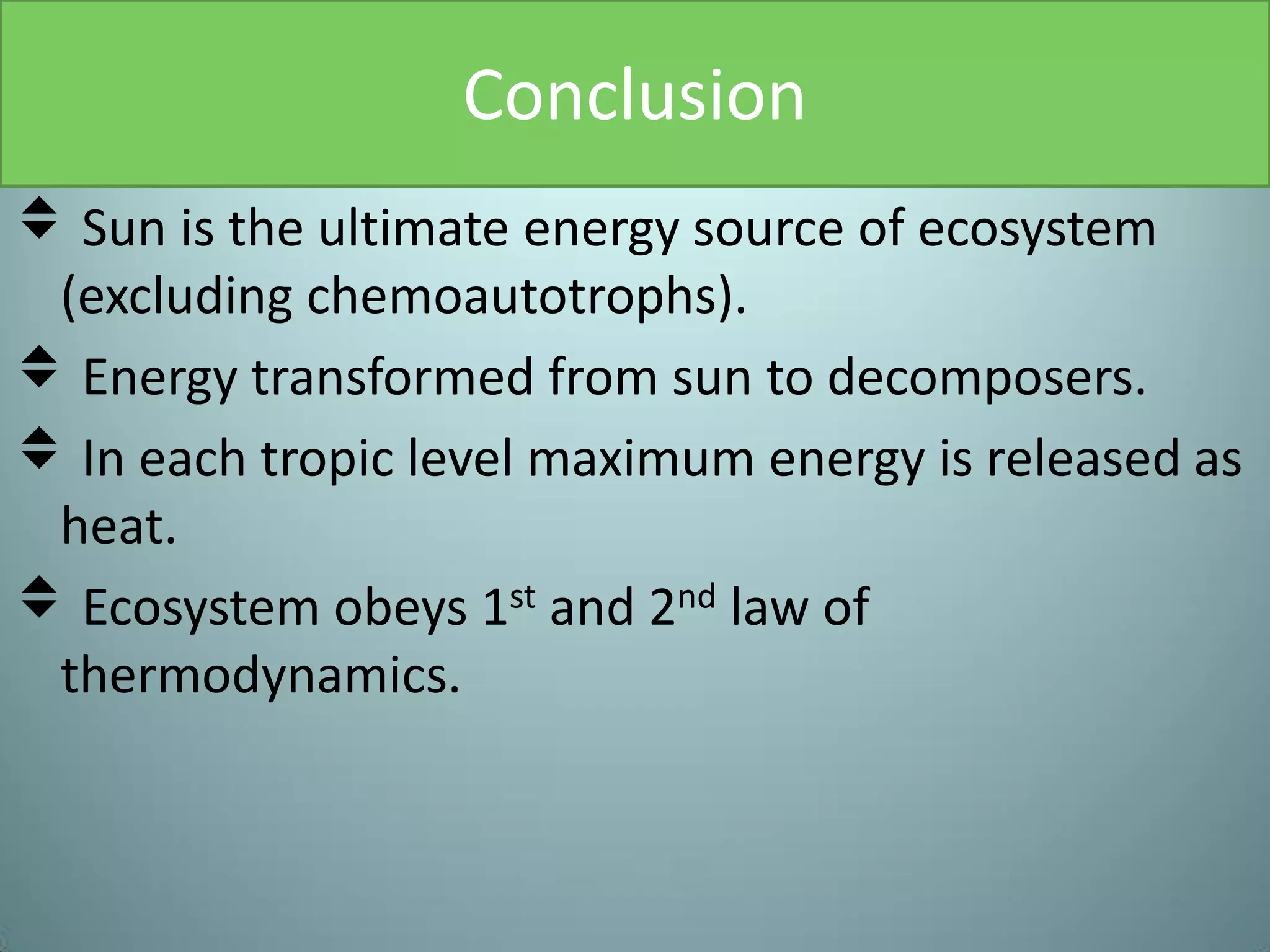 Laws of Thermodynamics in an Ecosystem | PDF