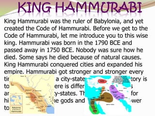 Laws: Code of Hammurabi | PPTX