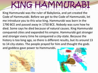 Laws-- code of hammurabi | PPTX