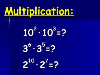 Laws of Exponents | PPT