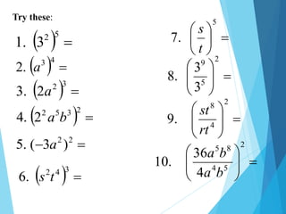 IT IS THE LAWS OF EXPONENTS WITH EXAMPLES AND DRILLS | PPT