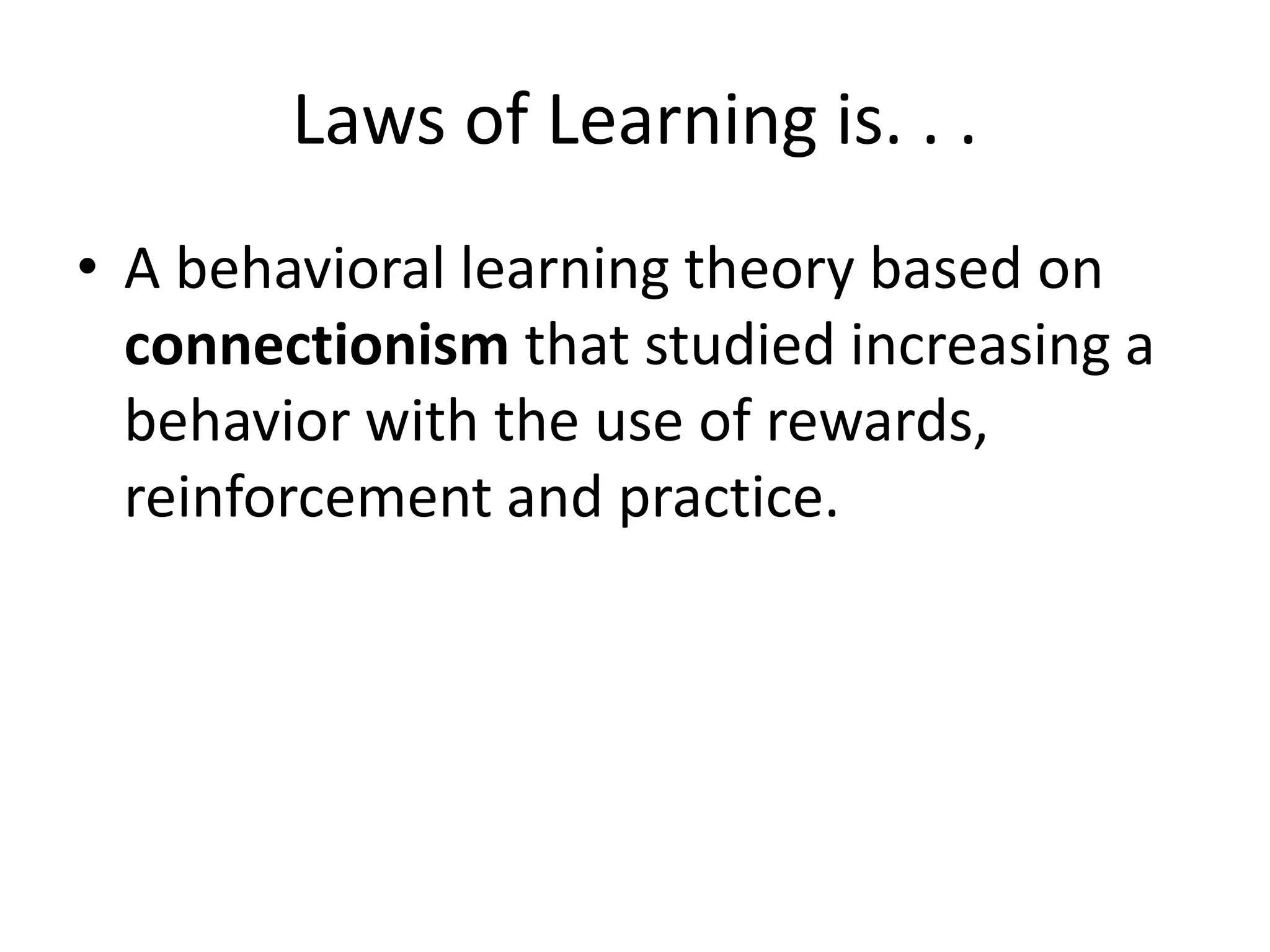 Laws of learning | PPT