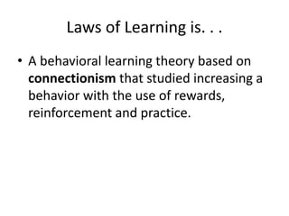 Laws of learning | PPTX