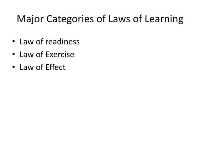 Laws of learning | PPTX