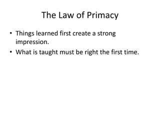 Laws of learning | PPT