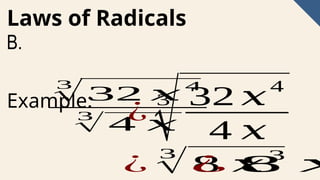 Laws-of-Radicals Examples and Activities | PPTX