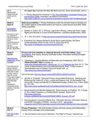 Laws 4510 Privacy Law And Policy 2012 | PDF