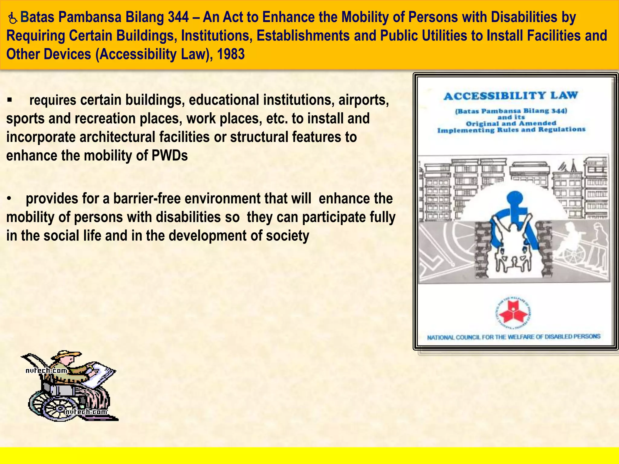 Laws And Mandates For Persons With Disabilities | PPTX