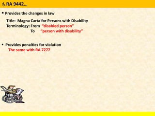 Laws And Mandates For Persons With Disabilities | PPTX
