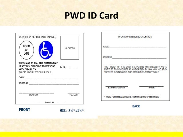Laws And Mandates For Persons With Disabilities