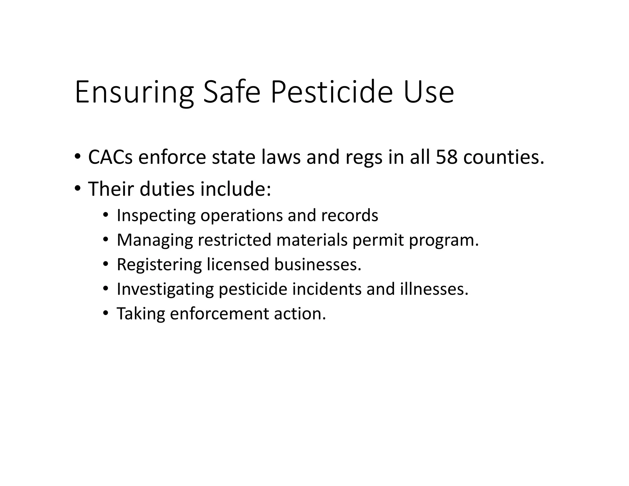 Pesticide Laws and Regulations | PDF