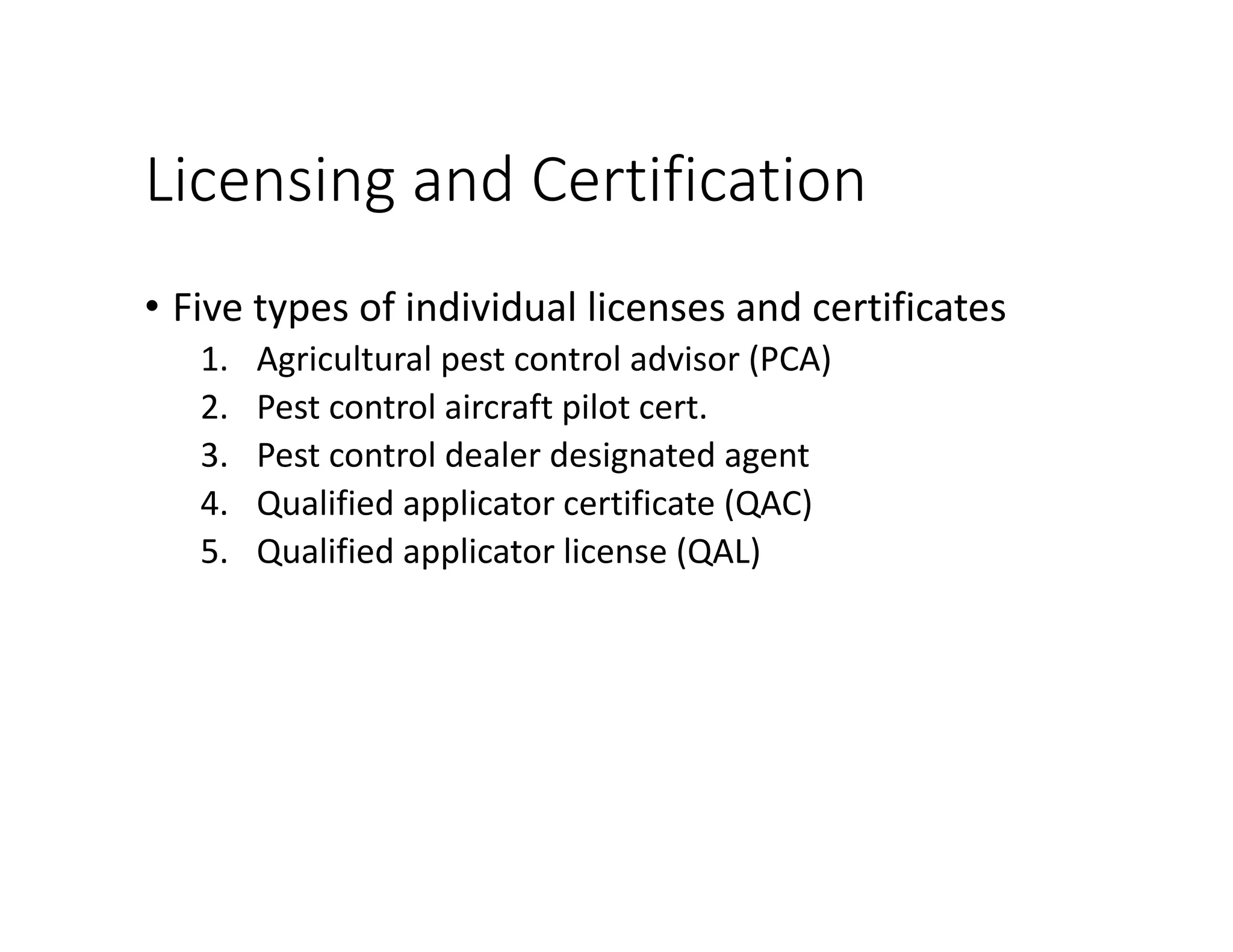 Pesticide Laws and Regulations | PDF