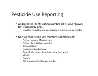 Pesticide Laws and Regulations | PDF