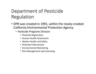 Pesticide Laws and Regulations | PDF