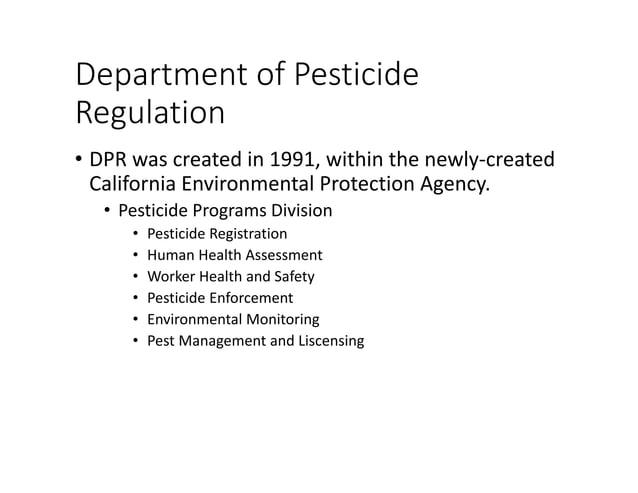 Pesticide Laws and Regulations | PDF | Agriculture | Industries