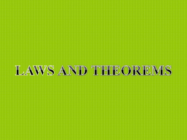 Laws and theorems | PPTX | Physics | Science