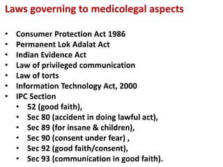 Laws Applicable to Medical Practice and Hospitals in India.pptx