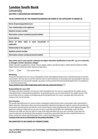 Law school 2012 application form | DOCX