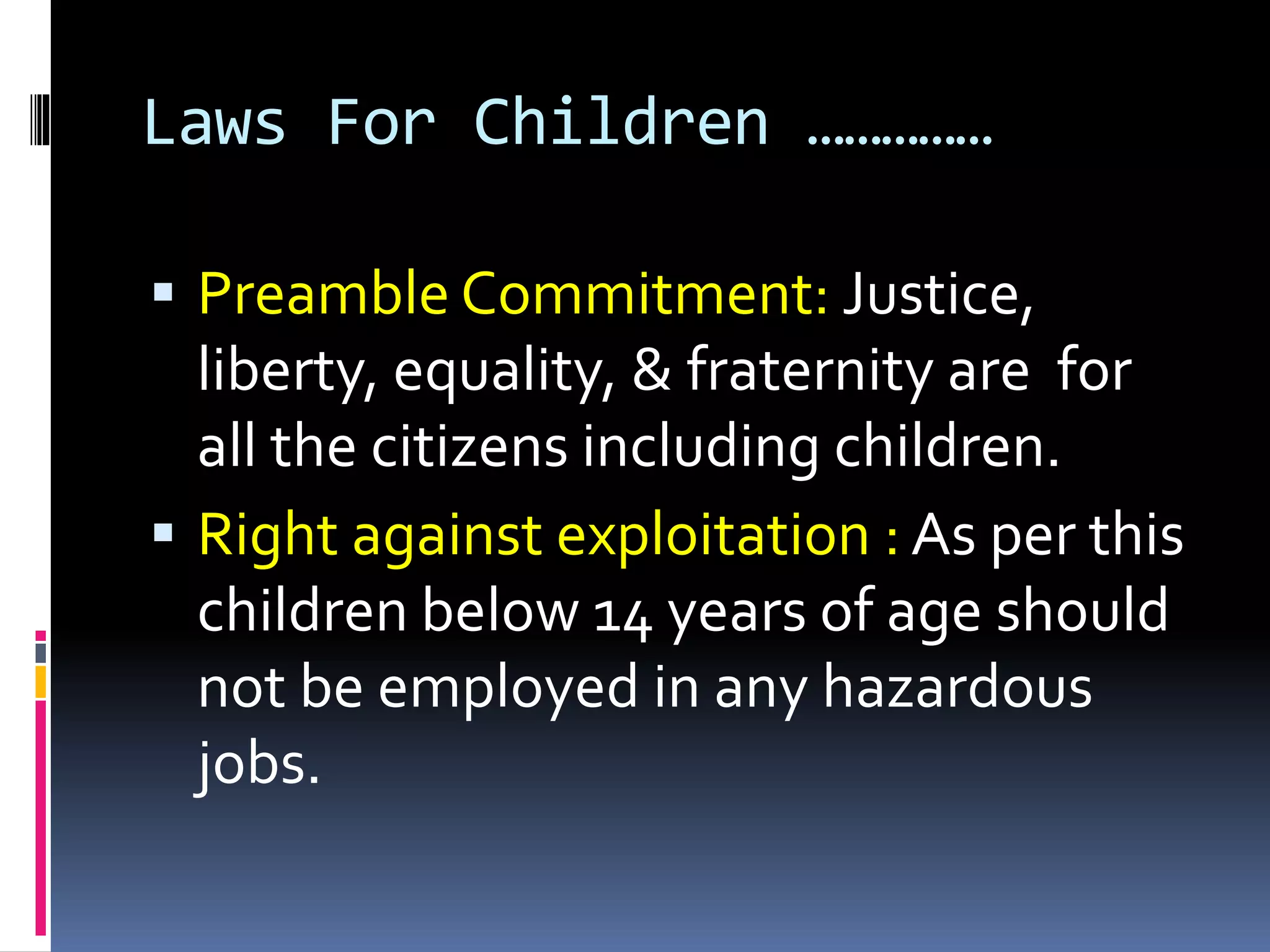 Laws for children | PPTX