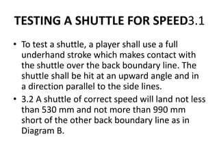 Laws of badminton | PPTX