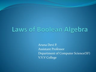 Laws of boolean algebra | PPTX