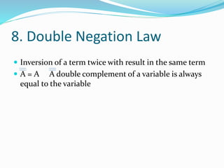 Laws of boolean algebra | PPTX