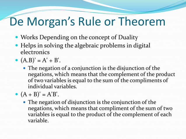 Laws of boolean algebra | PPTX