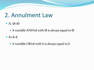 Laws of boolean algebra | PPTX