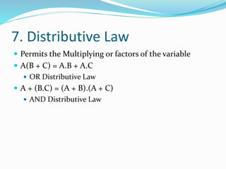 Laws of boolean algebra | PPTX
