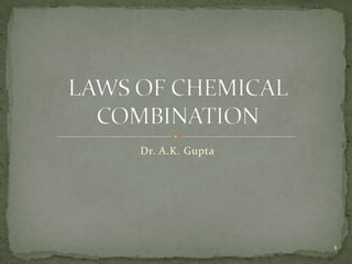 Laws of chemical combination | PPSX