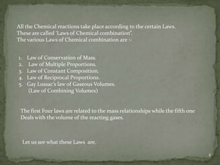 Laws of chemical combination | PPSX