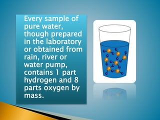 Laws of chemical combinations, prepared by Saliha Rais | PPTX