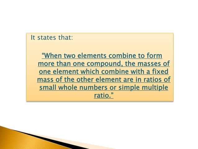 Laws of chemical combinations, prepared by Saliha Rais | PPTX ...